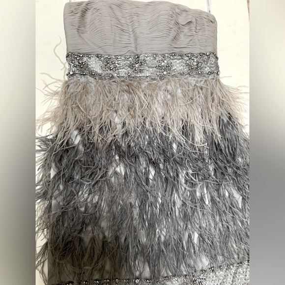 Sue Wong | Dresses | Sue Wong Silk Ombre Ostrich Feather Sequin Jewel ...